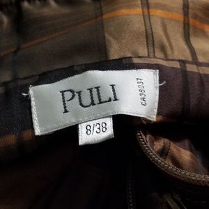 Puli | Jackets & Coats | Puli Womens Brown Black Plaid Jacket Sz 8 ...